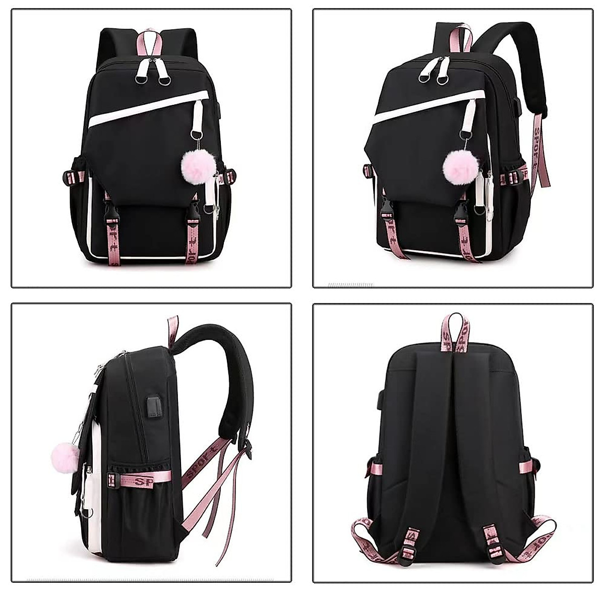 Cute Cartoon Prints Teenage Casual Laptop Backpack Students Lightweight SchoolBag Outdoor Travel Bag