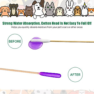Akamino 300 PCS Dog Qtips, 6 Inch Cotton Swabs for Dogs and Cats, Pet Cotton Ear Buds for Dog Ear Care, Long Bamboo Cotton Sticks for Dog Ear Cleaning Solution