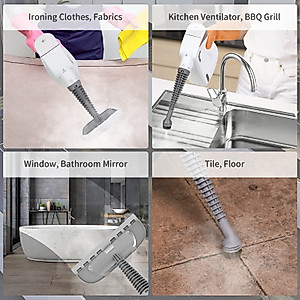 Handheld Steam Cleaner, Handheld Steamer for Cleaning, with Steam Lock Button for Hands-free Steaming, Continuous Steam with Unlimited Use Time, 120℃, for Home Furniture Upholstery Sofa Grout Tile