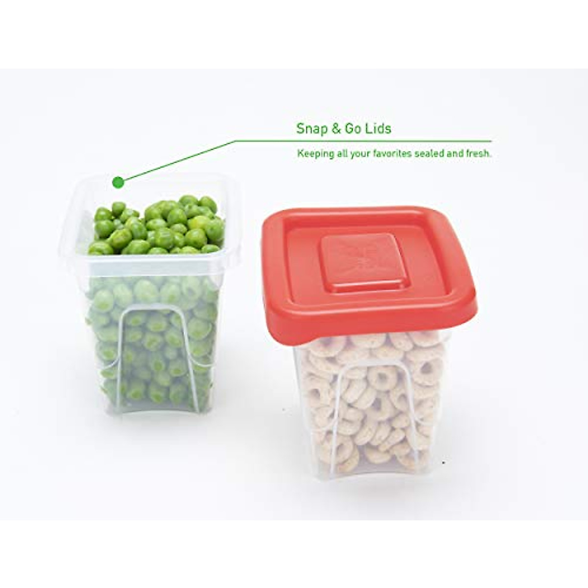 Mind Reader Meal Prep Food Storage Plastic Containers with Lids, Removable Compartment Sectionals Set of 22 (49 pcs, 98.5 cups total), Red