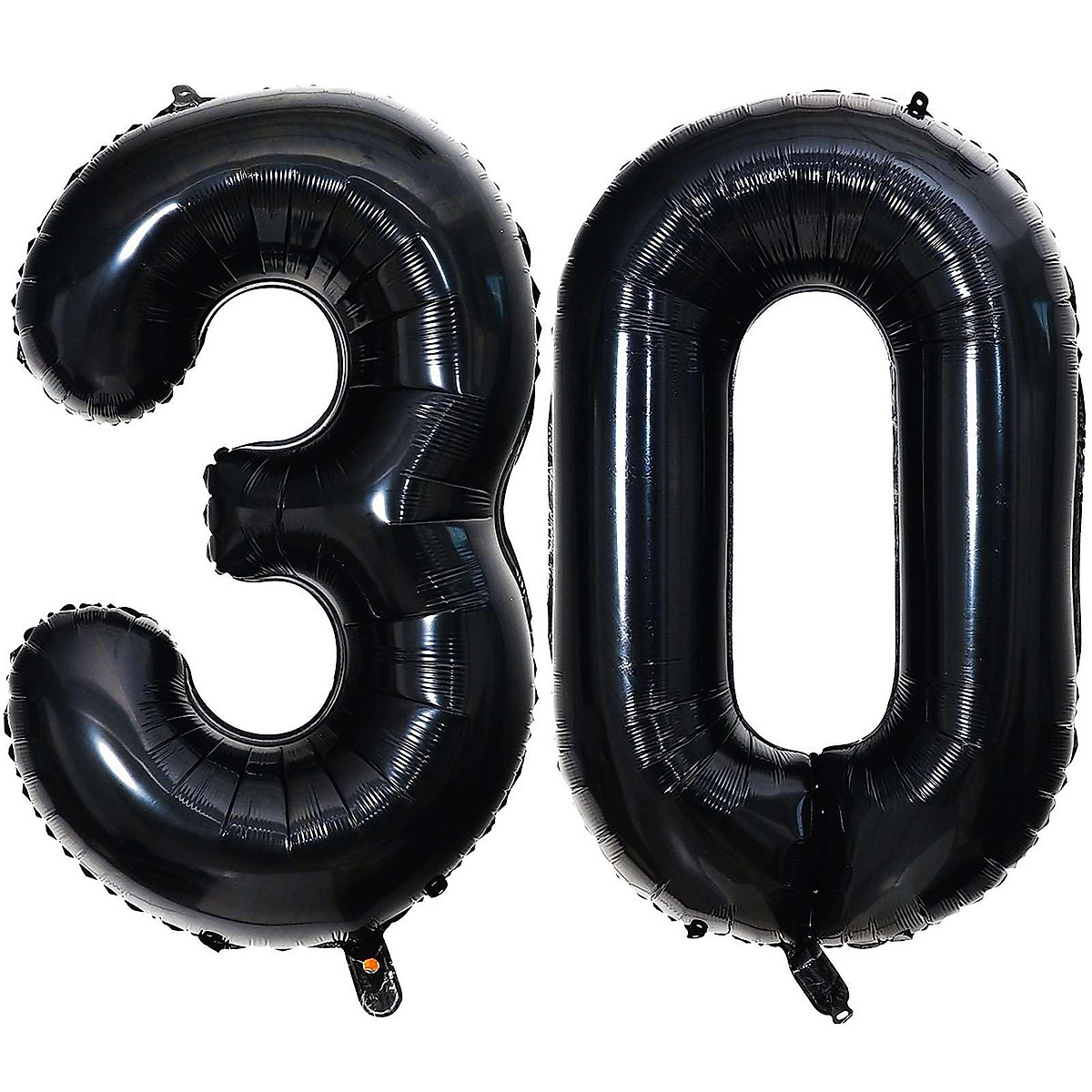 Lovoir 40 Inch Black Number Balloon 30 Large Size Jumbo Digit Mylar Foil Helium Black Balloons for 30th Birthday Party Celebration Decorations Graduations Anniversary Supplies Excellent Quality