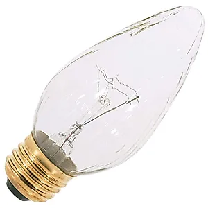 Satco S3365 120V Medium Base 25-Watt F15 Light Bulb, Aurora