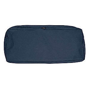 Classic Accessories Montlake FadeSafe Water-Resistant 54 x 18 x 3 Inch Outdoor Bench/Settee Cushion, Patio Furniture Swing Cushion, Heather Indigo Blue, Patio Loveseat Cushion