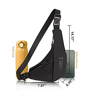 Cajmols Sling Bag for Men Crossbody Sling Backpack Travel Hiking Chest Bag Daypack Compatible iPad Mini