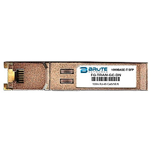 Brute Networks FG-TRAN-GC-BN - 1000BASE-T 100m RJ45 SFP Transceiver (Compatible with OEM PN# FG-TRAN-GC)