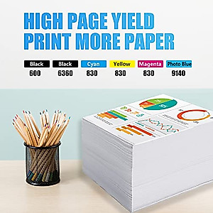 Miss Deer 280 281 Ink Cartridges Compatible Replacement for Canon PGI-280XXL CLI-281XXL PGI280 CLI281 Used with Canon PIXMA TS9120 TS8120 TS8220 TS8320 TS9100 TS8100 TS8300(with Photo Blue)