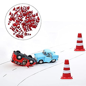 ibasenice 40pcs Table Decoration Boys Play Early Barricade Prop Girls Cognitive Favors Signs Road Barrier Toys Cones Pretend Miniature Toy Teaching Activity Cones- for Photo Landscape Aids