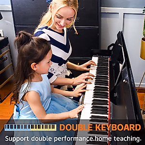 AODSK 88 Key Weighted Action Digital Piano,Grade Hammer Action Keyboard with Furniture Stand and Triple Pedals for Beginner Kids/Adults,Classic Household,Piano Lessons, UPB-85 (Comes with headphones)