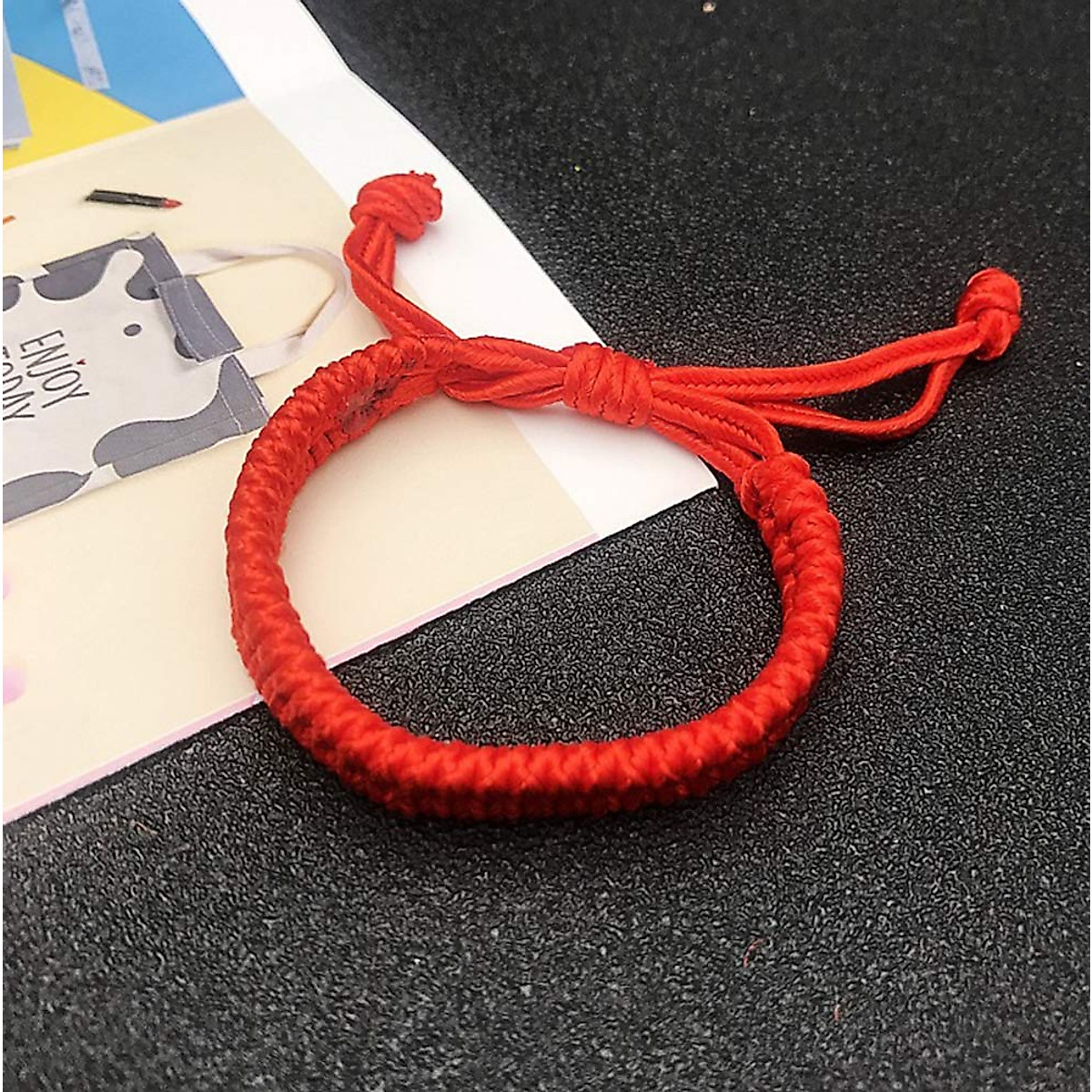Zittop Chinese Feng Shui Lucky Strap Friendship Handmade Bracelet Red String Rope Men Women Fashion Jewelery.