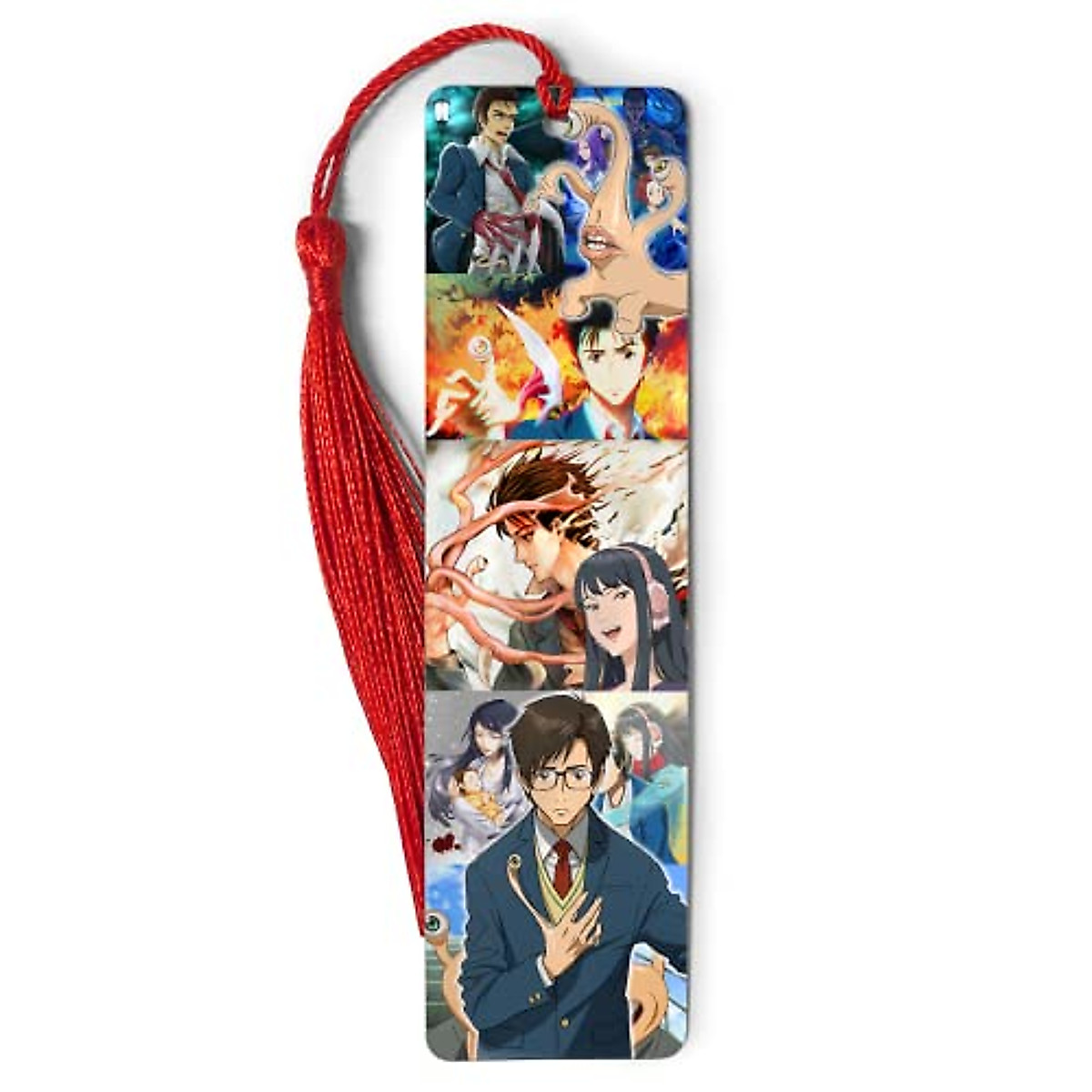 Bookmarks Ruler Metal para Bookworm Syte Bookography Migi Measure Shinichi Tassels Kimishima Reading for Book Bibliophile Gift Reading Christmas Ornament Markers