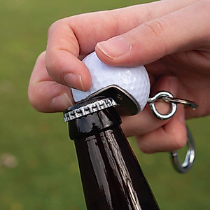 Golfer Gift, Bottle Opener from Real Golf Ball, The BeerWedge, FETCH", Keychain for Bag, Golf Novelty