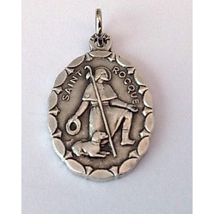 SAINT ROCH OF MONTPELLIER OVAL SHAPE MEDAL - 100% MADE IN ITALY
