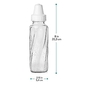 Evenflo Feeding Classic Glass Twist Bottles, 8 Ounce (Pack of 6),Clear,1018611