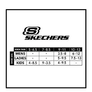 Skechers boys Skechers Boys' 6 Pack No Show Running Socks, Gray, 5-6.5 US