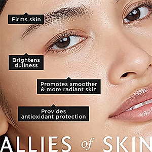 Allies of Skin 20% Vitamin C Brighten + Firm Serum: 20% Ethylated L-Ascorbic Acid + Orange Extract Complex with Glutathione. Waterless & Antioxidant. Firms & Intensely Brightens. For Smooth, Elastic Skin 1 oz / 30 ml