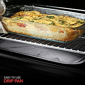 Stock Your Home Disposable Foil Oven Liners (10 Pack) Aluminum Foil Oven Liners for Bottom of Electric Oven & Gas Oven, Reusable Oven Drip Pan Tray for Cooking and Baking, Disposable Baking Mats