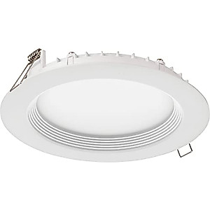 Juno WF6 REG SWW5 90CRI CP6 MW M2 Canless Wafer Recessed LED Downlight, Shallow Regressed Baffled Trim Style, 6-Inch, Matte White, 6-Pack
