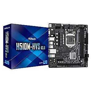 ASRock Mae H510m-hvs R2.0, Ddr4, Socket Lga1200, M-ATX, Intel H510 Chipset, H510m-hvs R2.0, Black