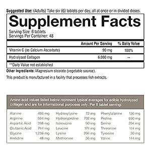 Youtheory Collagen with Vitamin C, Advanced Hydrolyzed Formula for Optimal Absorption, Skin, Hair, Nails and Joint Support, 290 Supplements