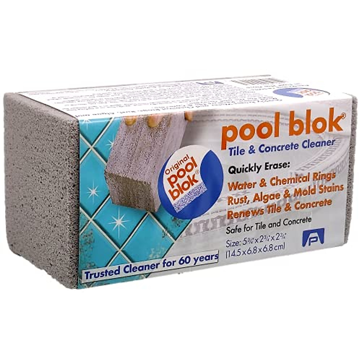 US Pumice, Pool Cleaning Blok, PB-12, Pumie PoolStone, Pumice Stone for Pools & Spa Tile, Grout & Concrete Cleaning (2)