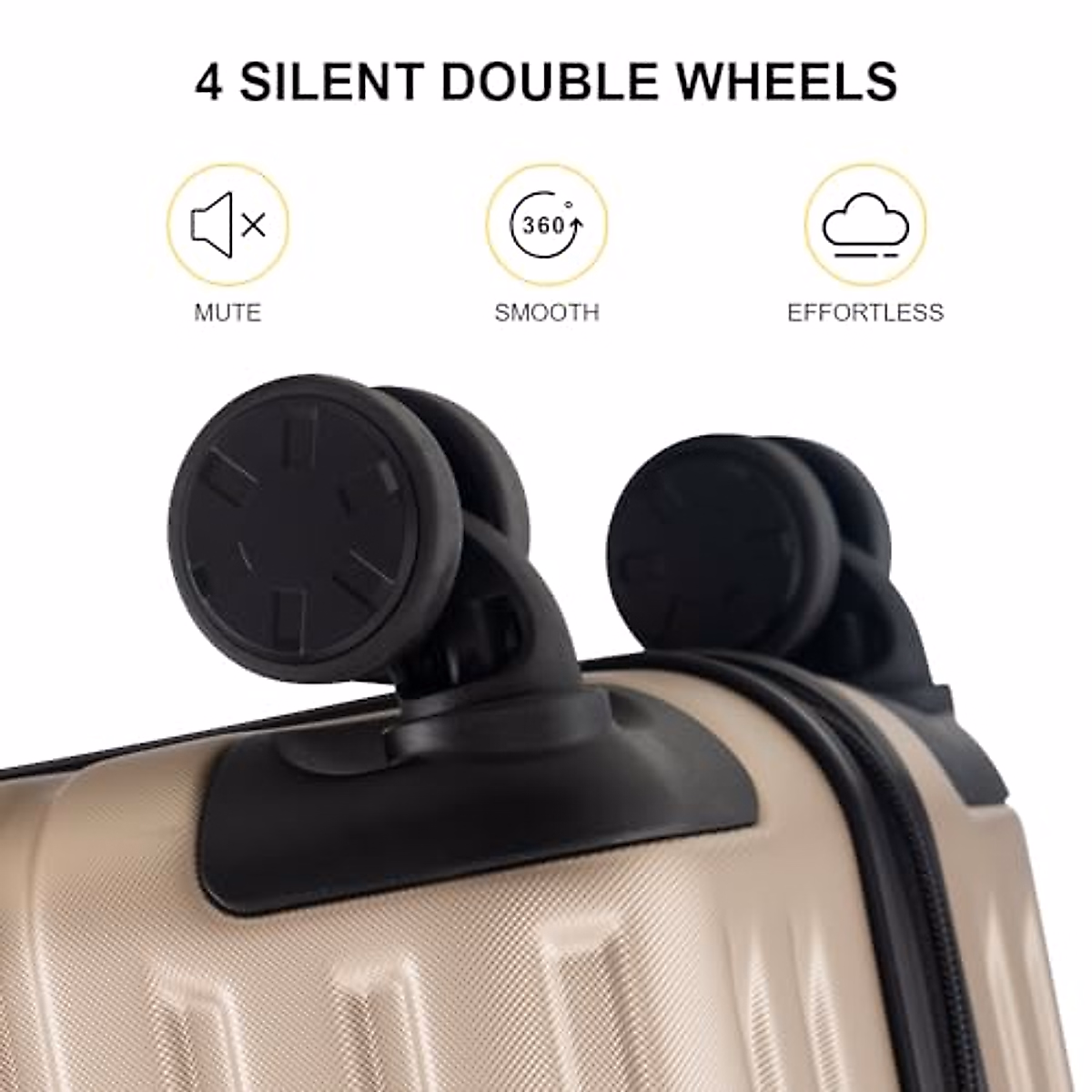 LEVEL8 Grace EXT Carry On Luggage 20” Expandable Hardside Suitcase