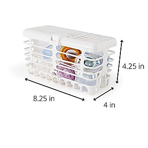 Prince Lionheart Made in USA High Capacity Dishwasher Basket for Infants Bottle Parts and Accessories 100 Percent Recycled Plastic