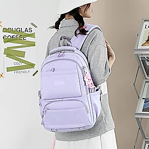 Woyiyaan Backpack for School Girls Bookbag Cute Bag College Middle High Elementary School Backpack for Teen Girls (Pink)