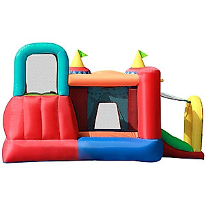 Inflatable Castle and Slide, Children S Playground Indoor Inflatable Toys Outdoor Circus Trampoline Square Playground Colors