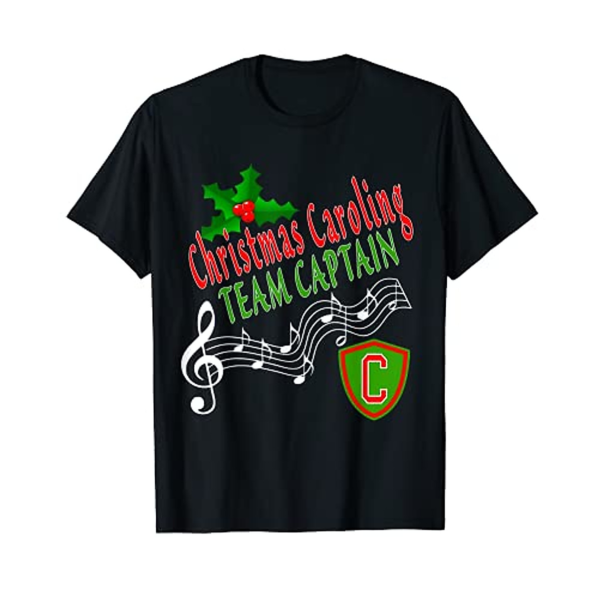 Christmas Caroling Captain Funny Stocking Stuffer T-Shirt