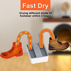 LAVIEAIR Boot Dryer Shoe Dryer for Work Boots, Sneakers, Short Boots, Martin Shoes, Gloves, Boot Warmer with Heat, Fan, Timer and Temperature Selection