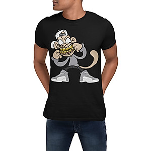 Jordan 5 Retro Concord Monkey Man Grill Men's Matching T Shirt, Jordan 5 Concord Shirt to Match Gift for Jordan 5s Tee Black