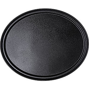 Carlisle FoodService Products 2700GR2004 Griptite 2 Oval Serving Tray, 27" x 22", Black (Pack of 6)