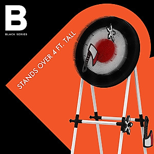 Black Series Axe Throwing Target Set, Includes 3 Axes & Bristle Target, Lightweight Plastic Axes with Blunted Edges, Safe for Indoor & Outdoor Use, Fun Party Activity Game