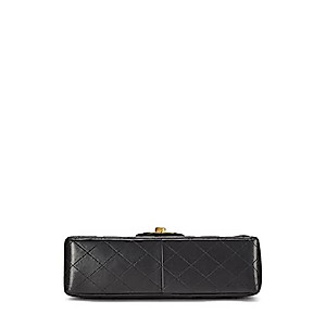 CHANEL, Pre-Loved Black Quilted Lambskin Half Flap Jumbo, Black