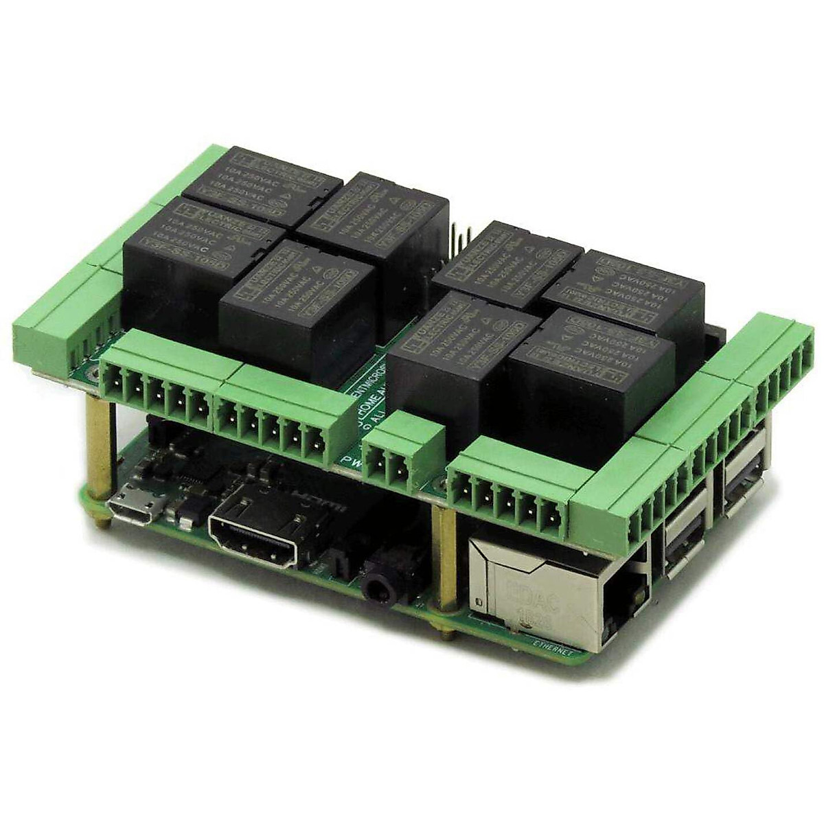 Home Automation 8-Layer Stackable HAT Made for Raspberry Pi