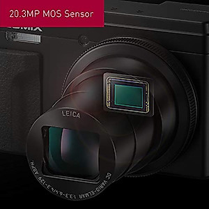 Panasonic LUMIX ZS80 20.3MP Digital Camera, 30x 24-720mm Travel Zoom Lens, 4K Video, Optical Image Stabilizer and 3.0-inch Display – Point & Shoot Camera with Lecia Lens- DC-ZS80S (Silver), Black