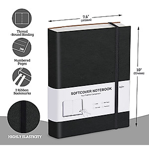 Thick Notebooks College Ruled - B5 Lined Journals with 100gsm Thick Paper, Softcover Thick Journal Notebook Giftable for Women for School, Office, Artist Writing/Noting, 304 Pages, 7.6'' X 10'' Green