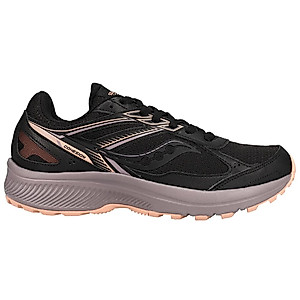 Saucony Women's Cohesion TR14 Trail Running Shoe, Black/Sunset, 8