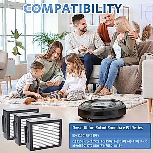 Eagleggo Replacement 4639161 High-Efficiency Filter for iRobot Roomba e, i, and j Series Robot Vacuums Filter