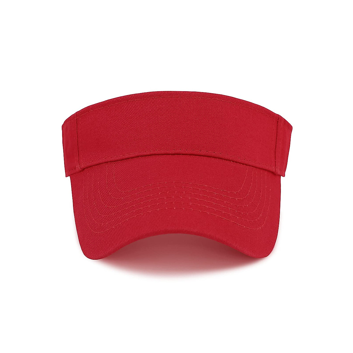 Century Star Visors for Women Mens Sun Visor Hats Sports Outdoor Hat Tennis Running Summer Adjustable Cap Sun Protection Red One Size