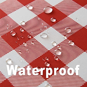 Essifunia Waterproof Checkered Tablecloth Fabric - Rectangle 58x84 Inch Classic Gingham Buffalo Plaid Table Cloth for Indoor/Outdoor Use - Washable Table Cover for Kitchen, BBQs, and Parties