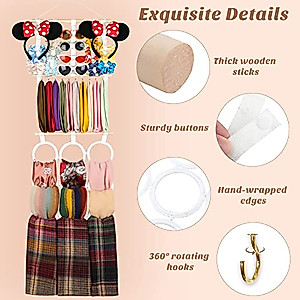 Scarf Organizer for Closet, MOFASVIGI Handmade Crocheted Scarf Hanger Space-Saving Ties Rack Storage Classical Lifestyle for Scarves, Shawl, Hijab, Ties, Belt, Hair Accessories Organizer