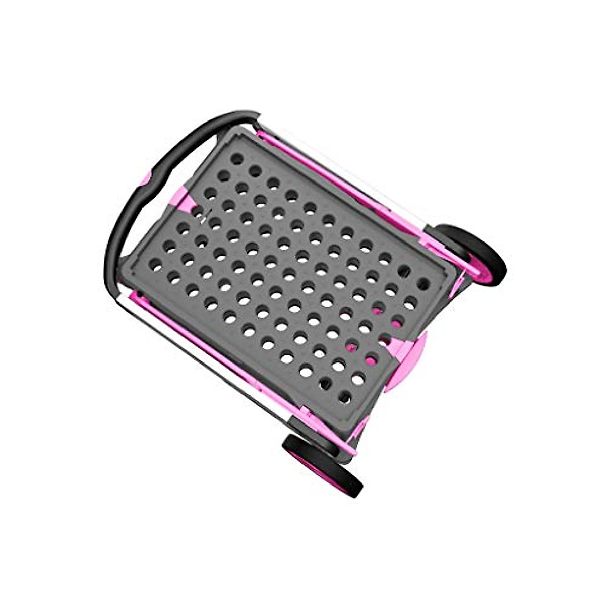 CLAX® The Original | Made in Germany | Multi Use Functional Collapsible Carts | Mobile Folding Trolley | Storage Cart Wagon | Shopping Cart with 2 Storage Crates (Pink)