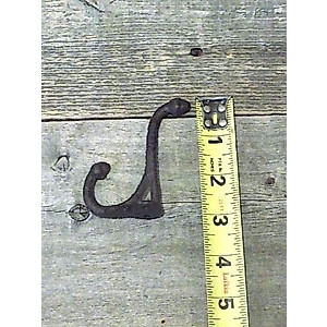 Midwest Craft House 25 Rustic Coat Hooks 3" HAT Entry Way Hall Tree Keys Storage Organization CAST Iron