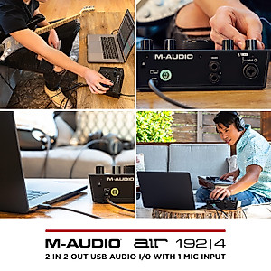 M-Audio AIR 192x4 USB C Audio Interface for Recording, Podcasting, Streaming with Studio Quality Sound, 1 XLR in and Music Production Software