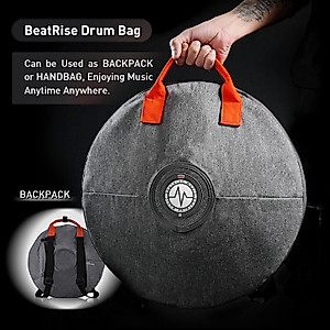 BeatRise Tongue Drum 13 Inch 15 Notes Steel Tongue Drum Professional Steel Drum Handpan Percussion Instrument with Travel Bag Rope and Mallets for Mind Healing Yoga (Emerald Green)