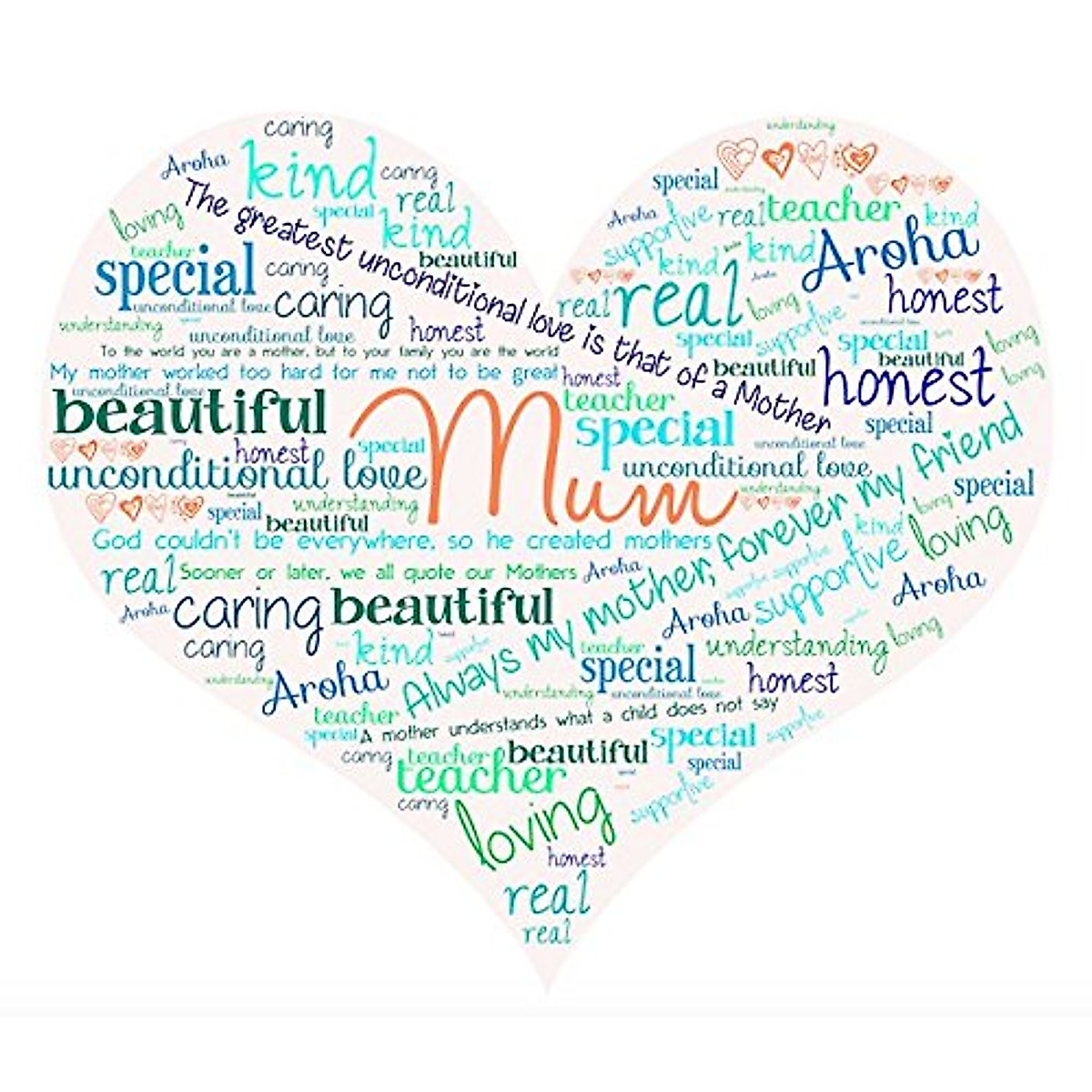 Lapatoon Real Wood Best Mom Ever Forever Love Inspiring Greeting Card Novelty Birthday Gift Get Well Thank You Wooden Present for Mommy Step God Mother from Baby Husband Son Daughter Child e