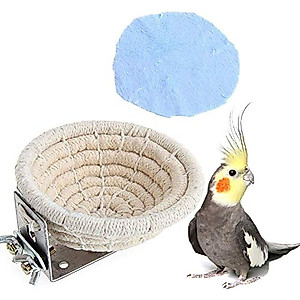 SONYANG Handmade Cotton Rope Bird Breeding Nest Bed for Budgie Parakeet Cockatiel Parakeet Conure Canary Finch Lovebird and Small Parrot Cage Hatching Nesting Box