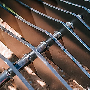 Titan Attachments 48in Fine-Grade Skeleton Rock Bucket with Bolt-On Teeth, Skid Steer Quick Tach, Reinforced Side Cutters