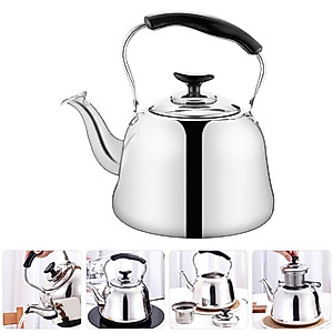 UPKOCH Whistling Tea Kettle Kitchen Tea Boiler Home Supply Kitchen Water Boiler Stovetop Water Boiler Whistling Water Pot Whistling Water Boiler Handle Stainless Steel Kettle